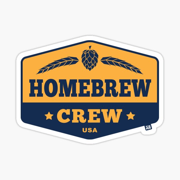 "Homebrew Crew" Sticker by tomo8 | Redbubble