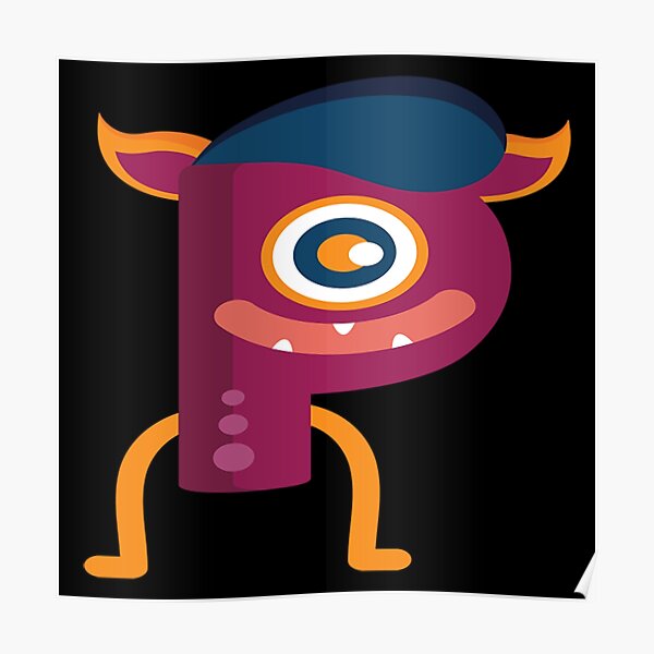 "Monster Alphabet - Alphabet Monsters P" Poster for Sale by Coder-T ...