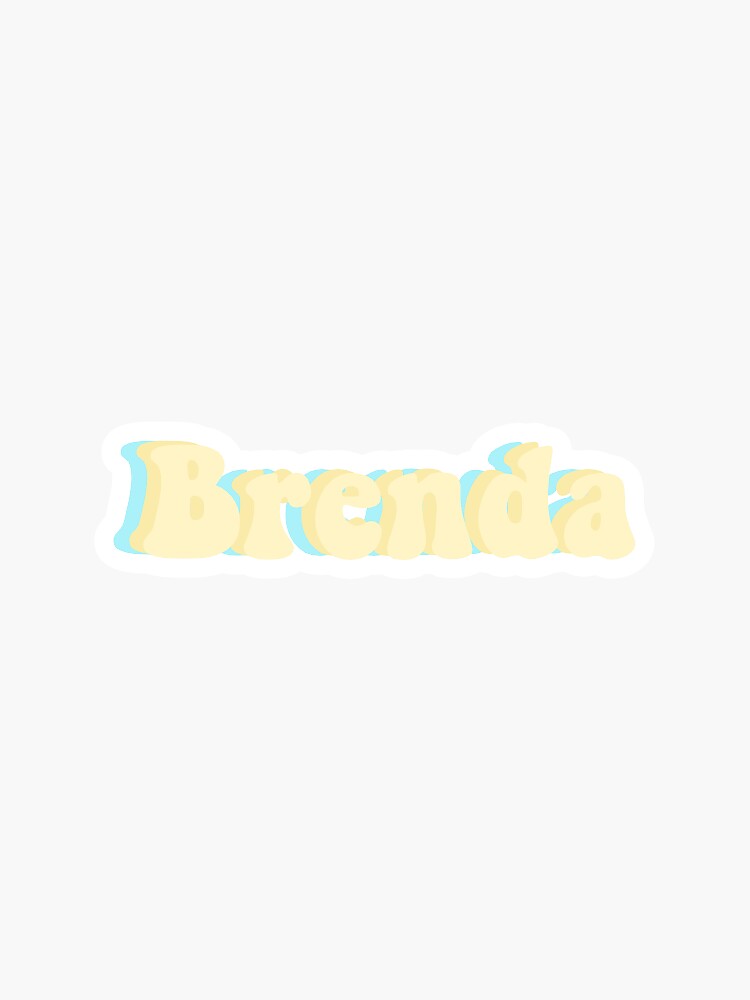 "Brenda name tag" Sticker for Sale by SandyStickerz | Redbubble
