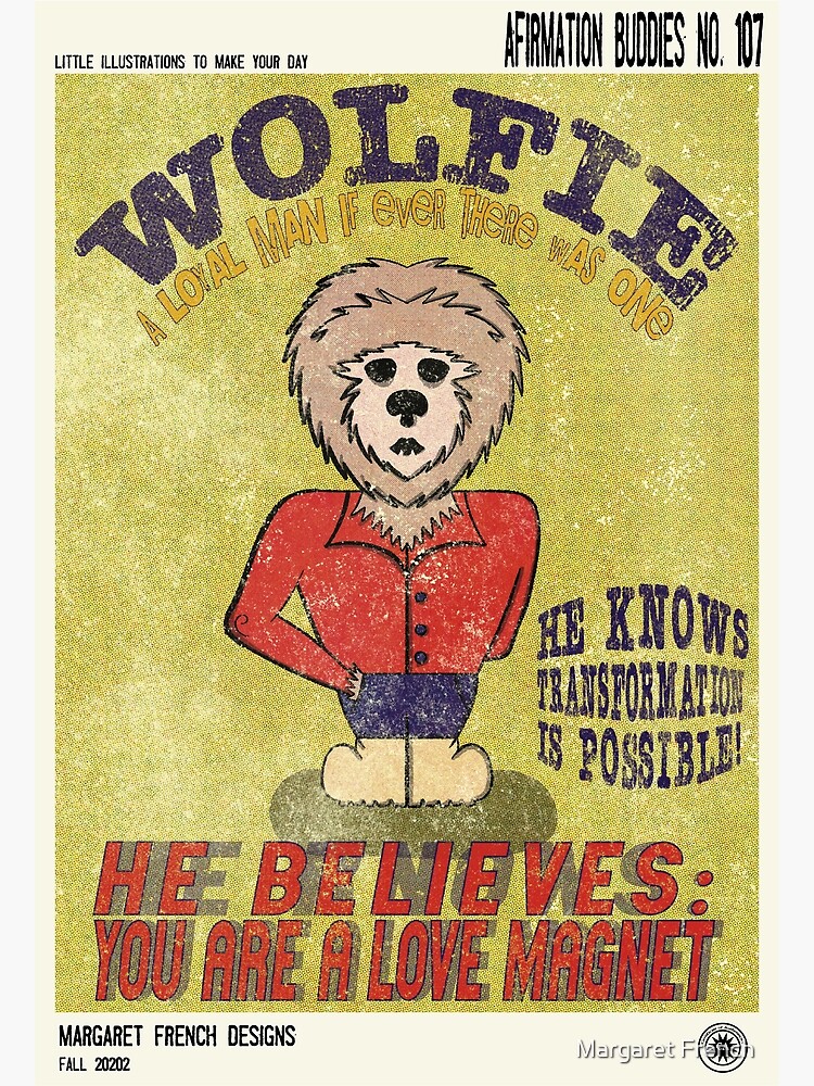 "Wolfie Affirmation Card" Poster for Sale by Pegasaurus-Rex | Redbubble