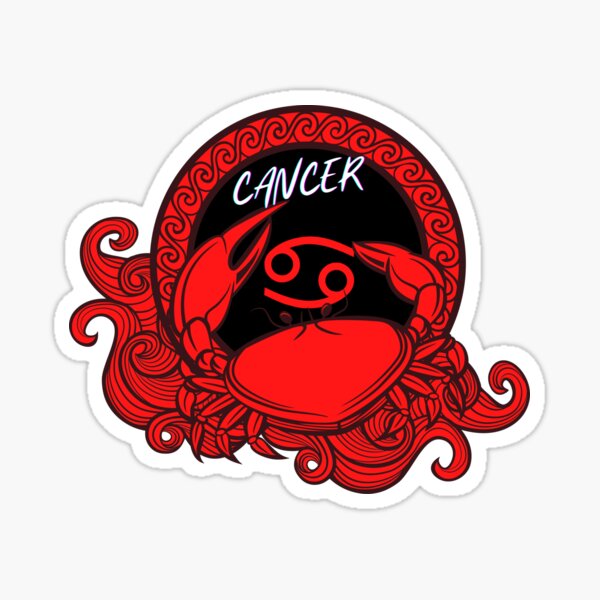 Cancer Water Sign Graphic Zodiac T Idea Horoscope Design Sticker