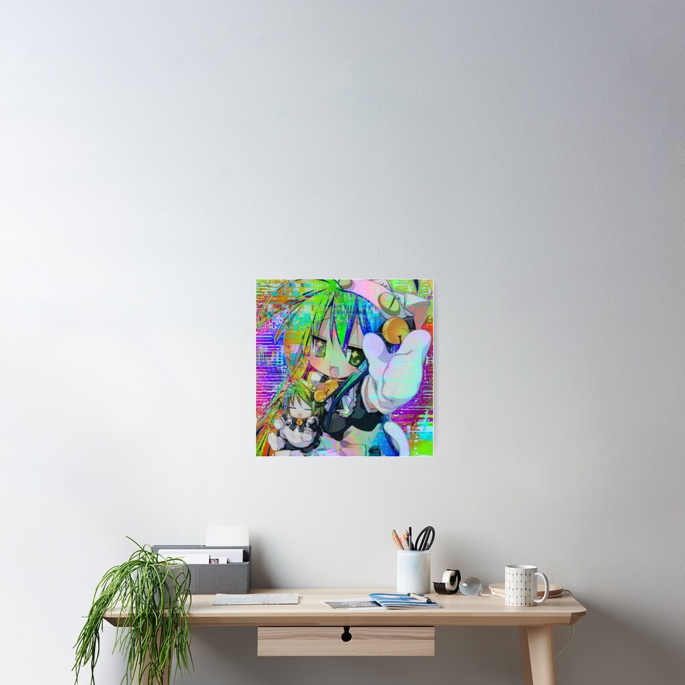"Lucky Star Animecore Glitchcore Aesthetic" Poster for Sale by Merch ...