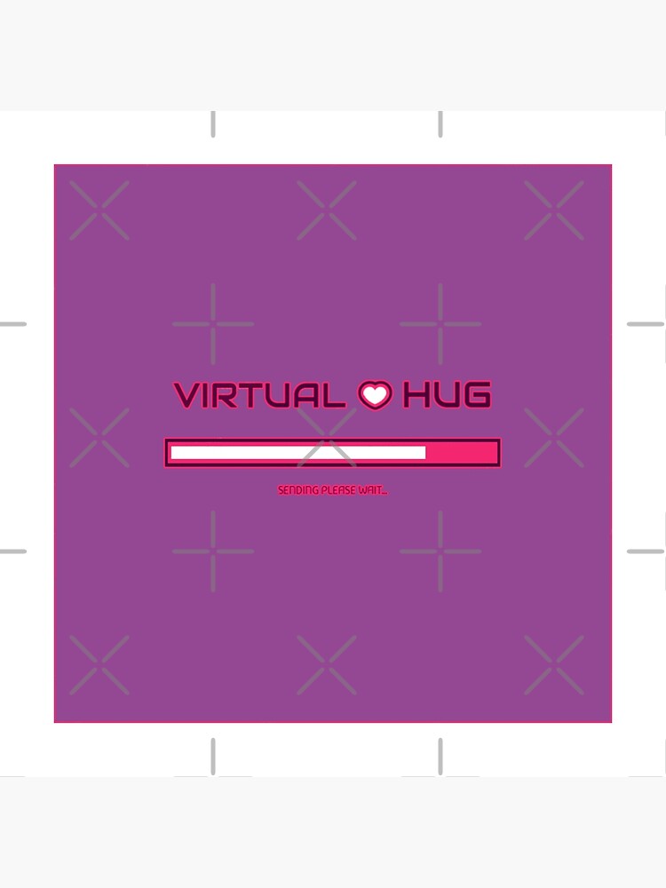 "Virtual hug loading screen 100% print logo" Art Print by ravenj0sh1 ...