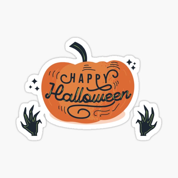 "happy spooky Halloween ghost hands" Sticker by Graphix-Space | Redbubble