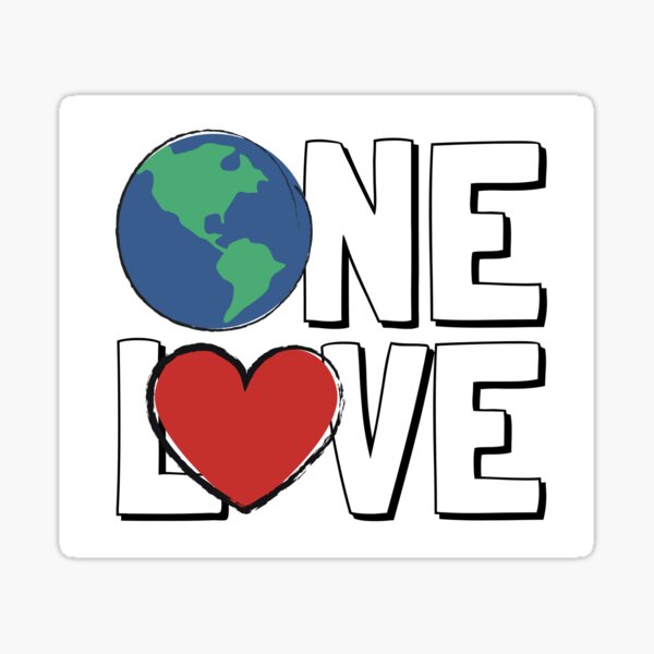 "one love" Sticker for Sale by EarthLifeCo | Redbubble
