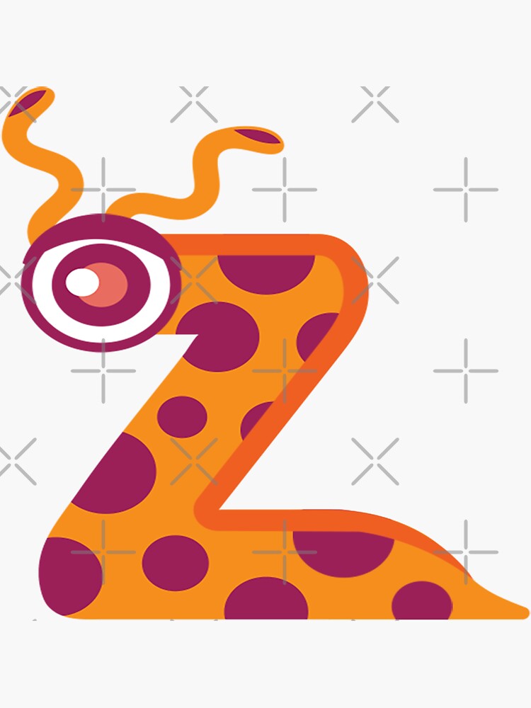 "Monster Alphabet - Alphabet Monsters Z" Sticker by Coder-T | Redbubble
