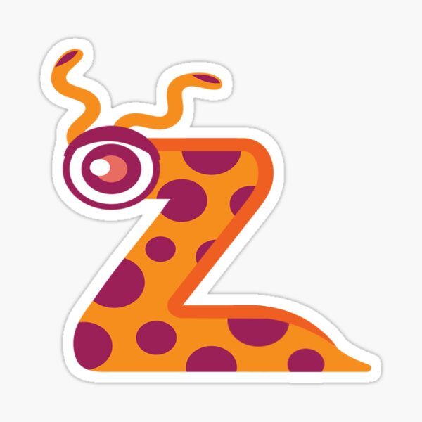 "Monster Alphabet - Alphabet Monsters Z" Sticker by Coder-T | Redbubble