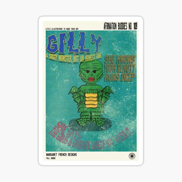 "Gilly Affirmation Card" Sticker for Sale by Pegasaurus-Rex | Redbubble