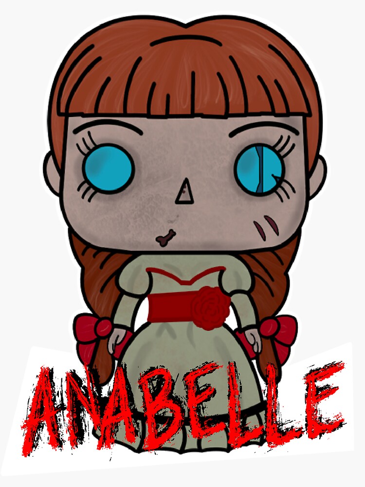 "Annabelle " Sticker for Sale by kimletskreates | Redbubble