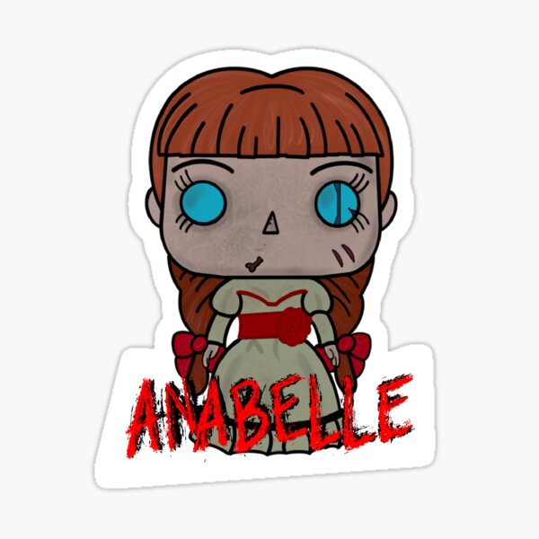 "Annabelle " Sticker for Sale by kimletskreates | Redbubble