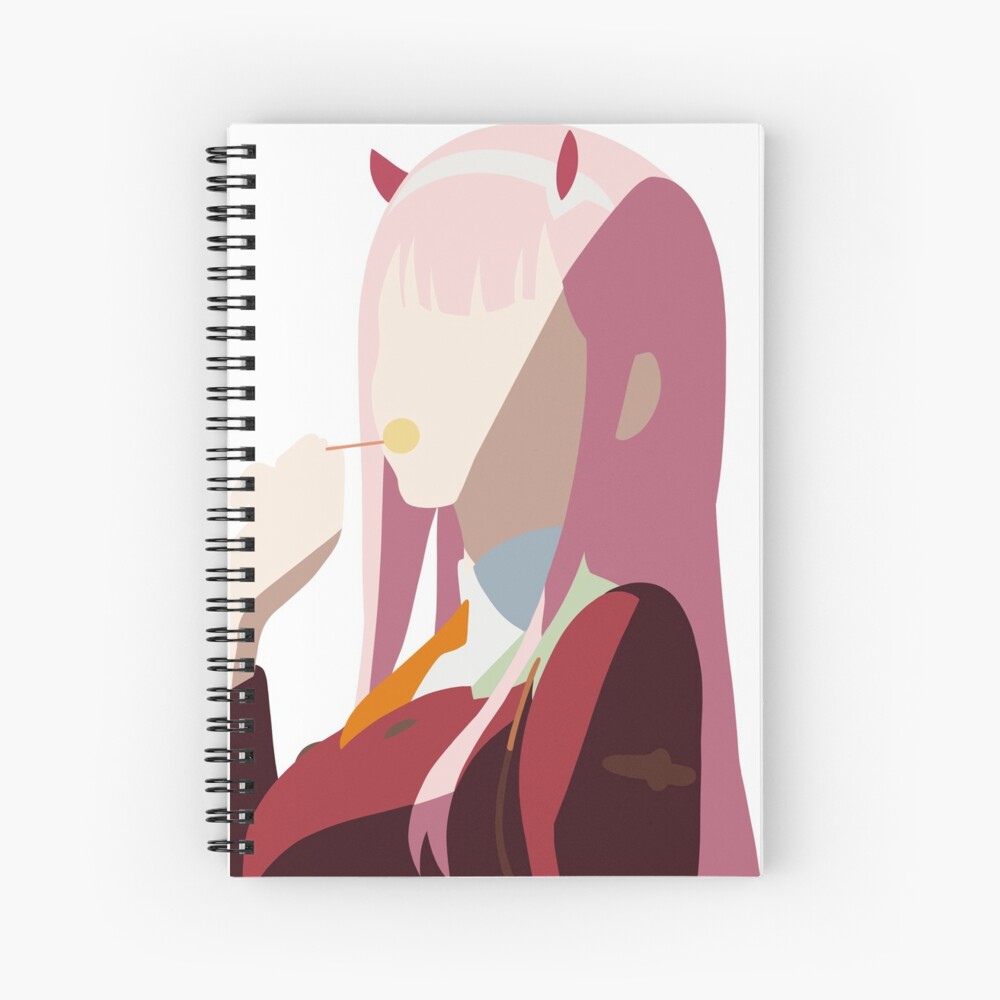 "Zero Two Lollipop Franxx" Spiral Notebook for Sale by KaitlynPaints ...