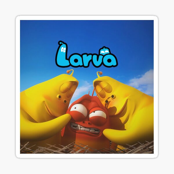 Pegatina «Threelarp Red Yellow Larva también conocido como Larvae TV y ...