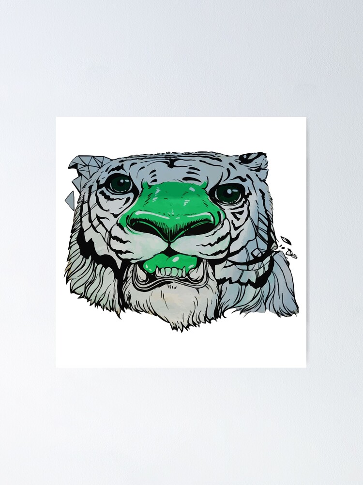 "Broken Tiger " Poster for Sale by tedLab | Redbubble
