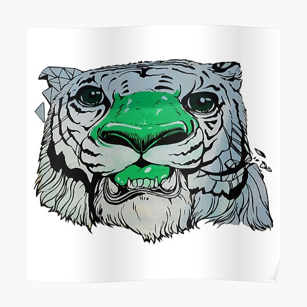 "Broken Tiger " Poster for Sale by tedLab | Redbubble