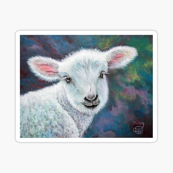 "The Lamb" Sticker for Sale by NanSees-Art | Redbubble