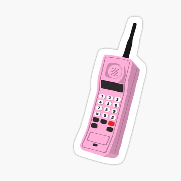 "Retro pink phone aesthetic" Sticker for Sale by dnmurph | Redbubble