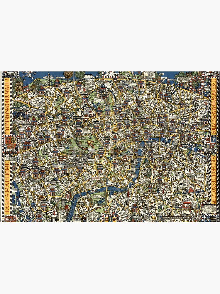 "1927 Vintage Map - The Famous Wonderground Map of London Town" Jigsaw ...