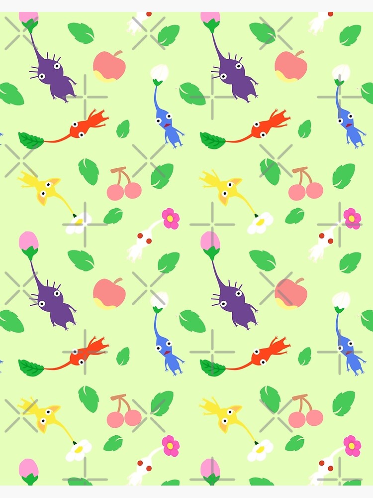 "cute pikmin pattern" Art Board Print by Mkawaii | Redbubble