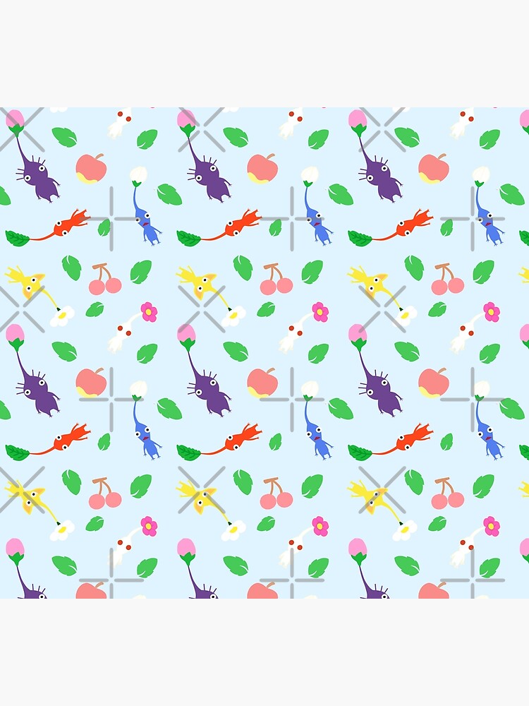 "cute pikmin pattern blue" Socksundefined by Mkawaii | Redbubble