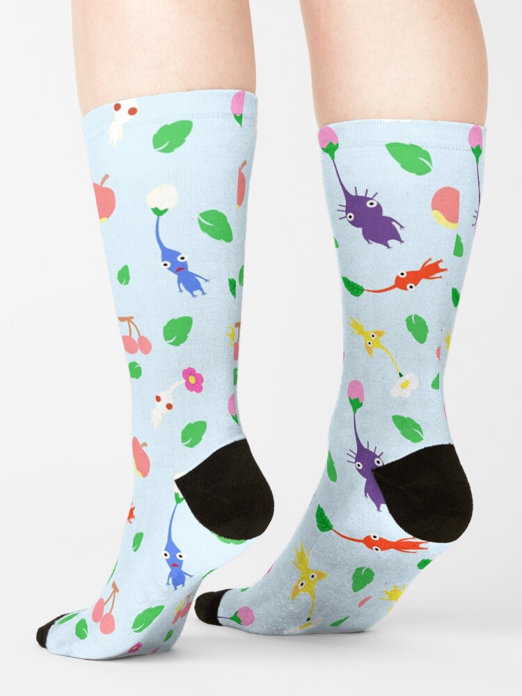 "cute pikmin pattern blue" Socksundefined by Mkawaii | Redbubble