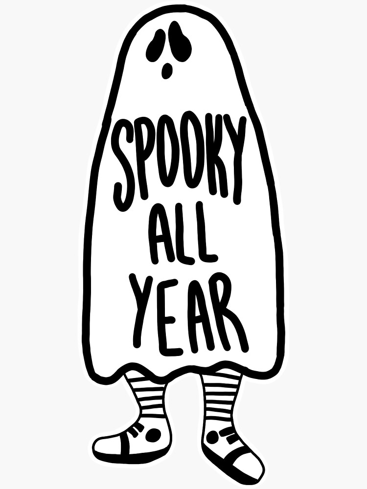 "spooky all year" Sticker by kassidymarie | Redbubble