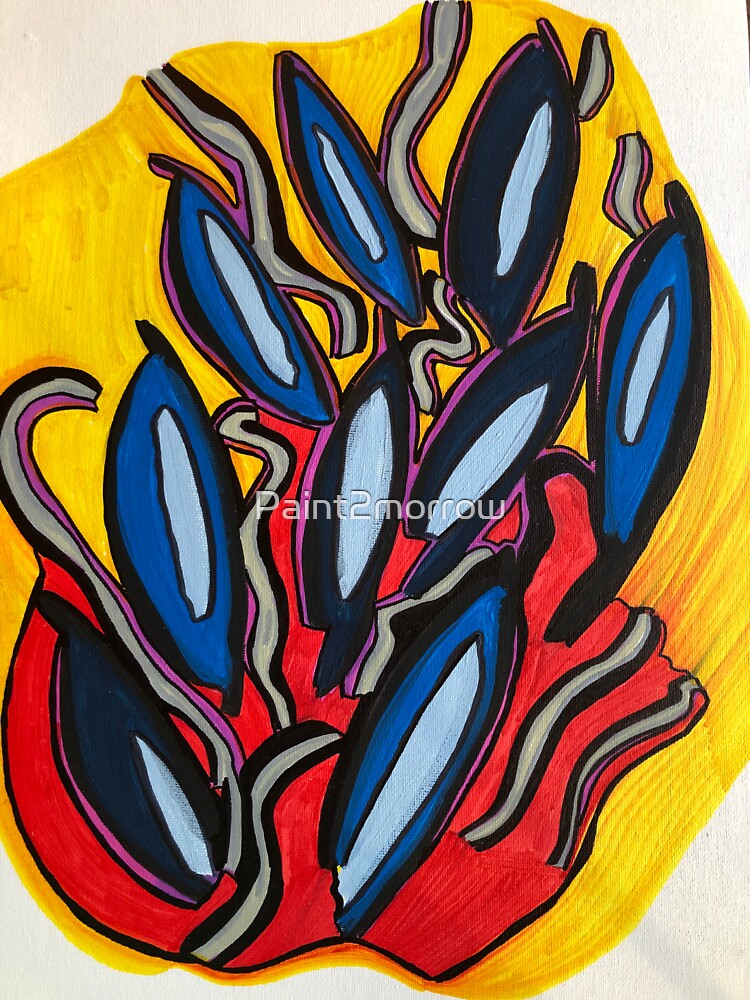 "Falling into Fire Original Abstract Mixed Media Acrylic Painting ...