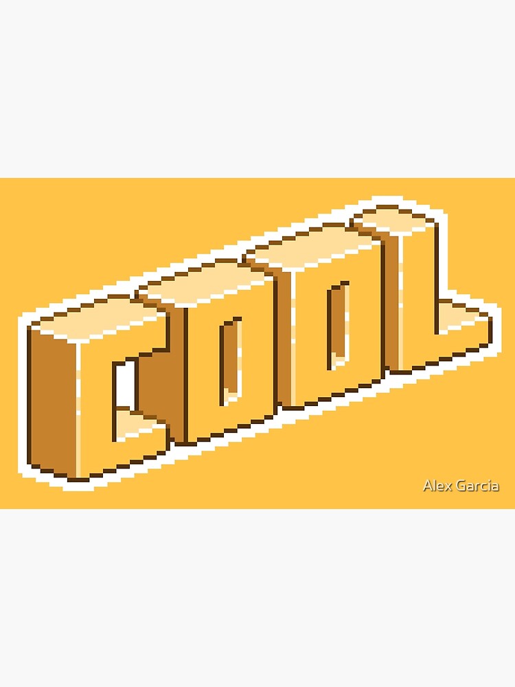 "Cool - Pixel Art Logo" Art Print for Sale by AlexGarcia-Art | Redbubble