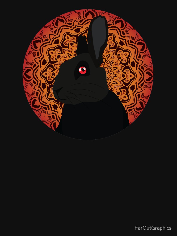 "Black Rabbit" T-shirt for Sale by FarOutGraphics | Redbubble | frith t ...