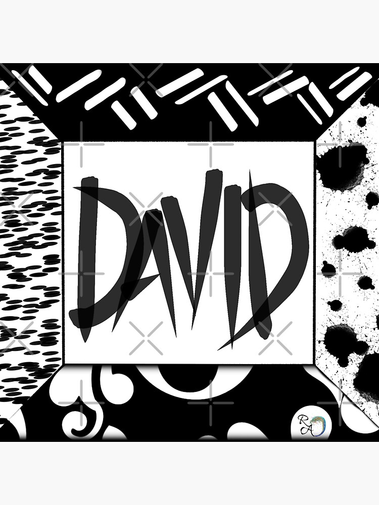 "David Rose Black and White Design - Schitts Creek Fan Art" Sticker by ...