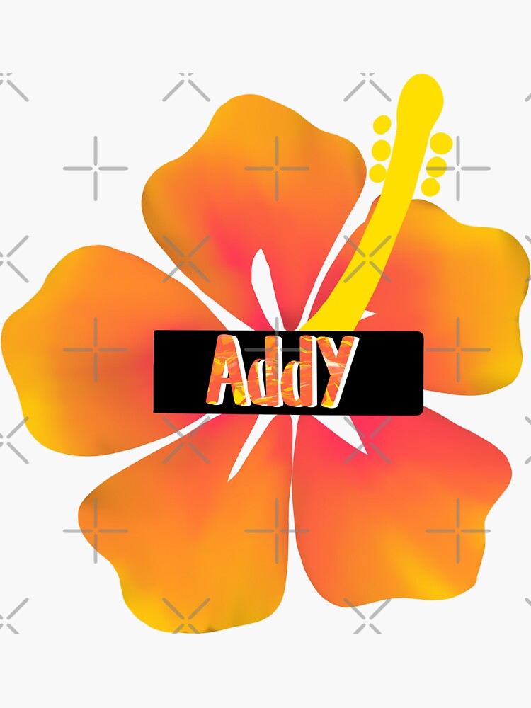 "Addi Hawaiian flower " Sticker for Sale by ArtbyAnkitha | Redbubble