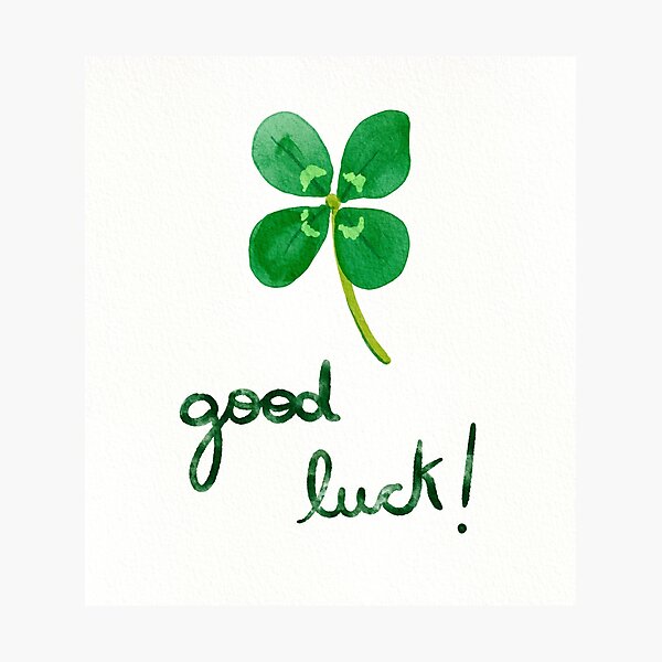 "Good luck four-leaf clover " Photographic Print by Criatvra | Redbubble