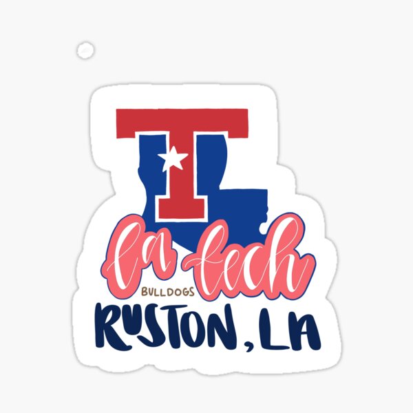 "LA Tech, Ruston, LA" Sticker for Sale by drewraus | Redbubble
