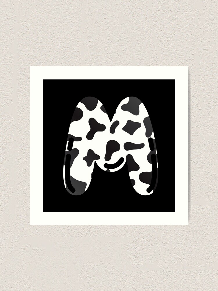 "Letter M Cow print" Art Print by pixel-palace | Redbubble