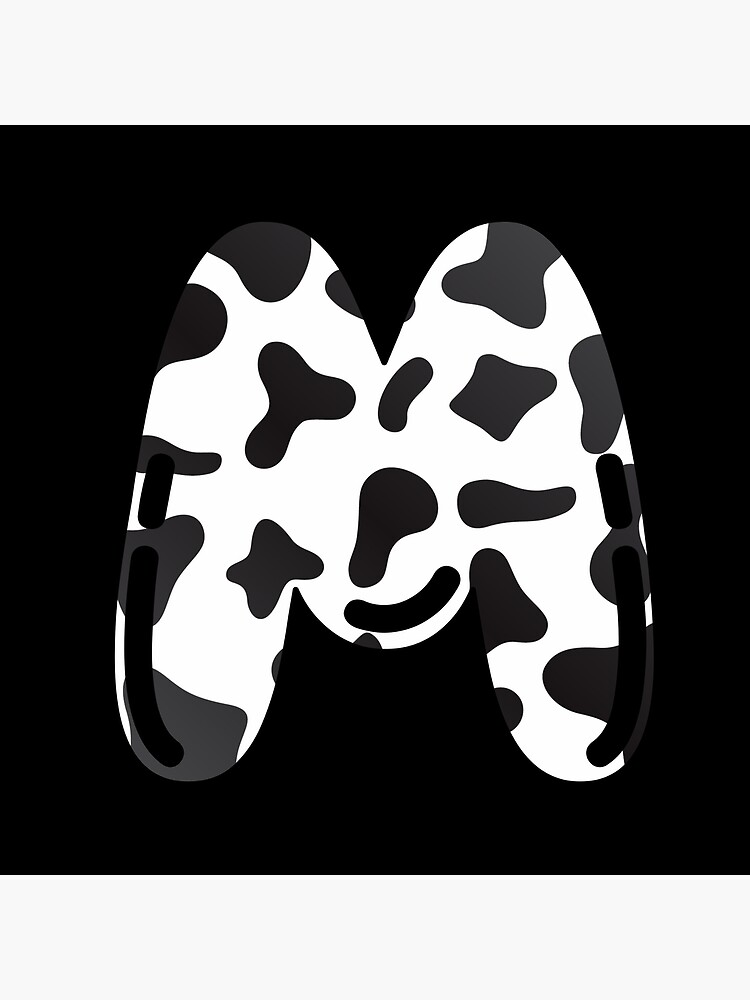 "Letter M Cow print" Art Print by pixel-palace | Redbubble