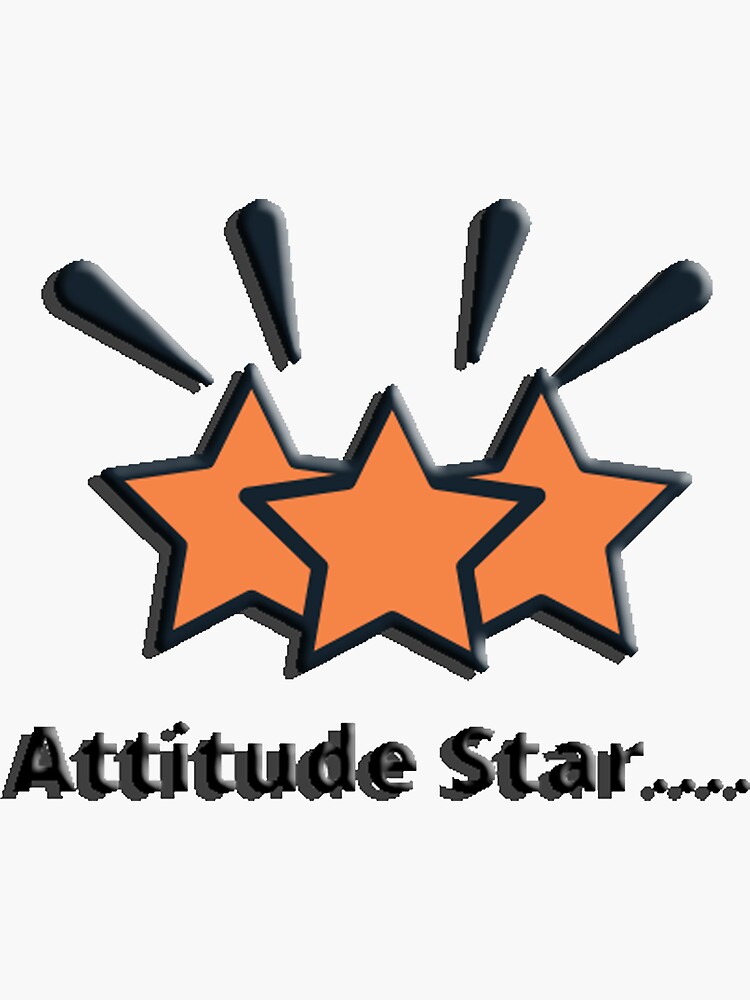 "attitude star designs." Sticker by designsUneed | Redbubble