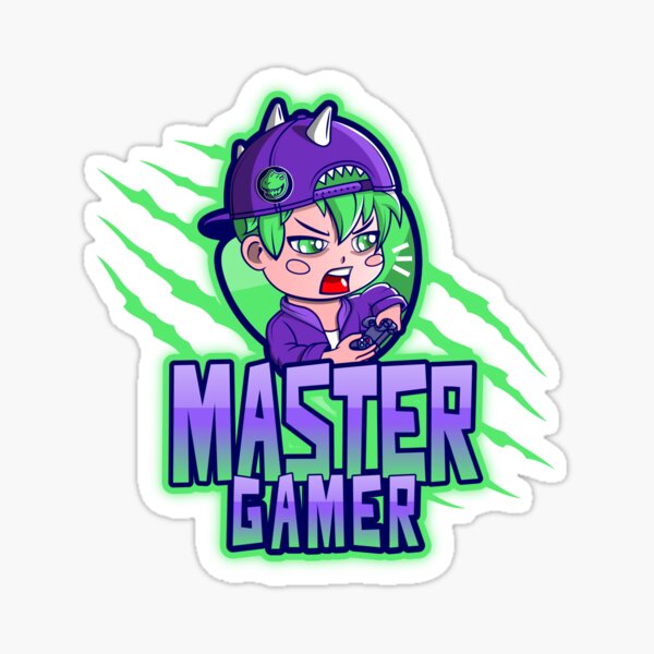 "Master Gamer - Cool Anime Boy Playing Video Games" Sticker for Sale by ...