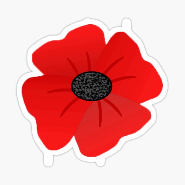 "Single Red Poppy" Sticker for Sale by bubble2bubble | Redbubble