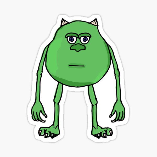 "Meme Mike Wazowski" Sticker for Sale by radroro | Redbubble
