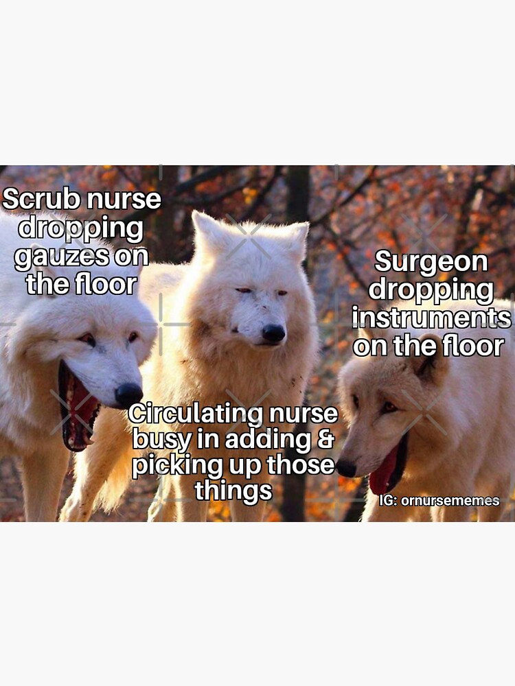 "Circulating Nurse picking up instruments on the Floor - Operating Room ...