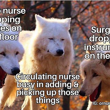 "Circulating Nurse picking up instruments on the Floor - Operating Room ...