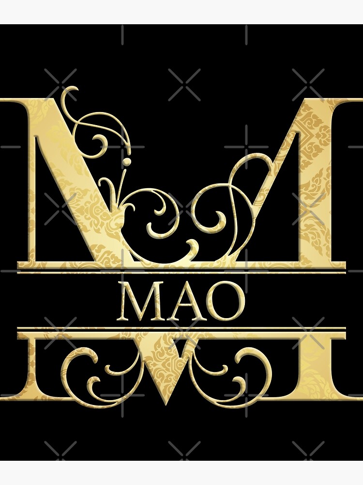 Mao Name - Monogram Letter M The Mao Name Gift For Mao Premium Matte ...