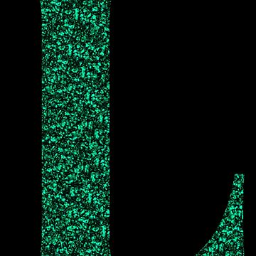 "Letter L Emerald Dark Green Glitter Effect Alphabet" Sticker for Sale ...
