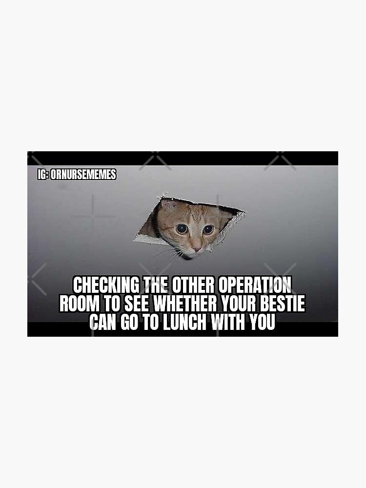 "Lunch with Bestie OR friends - Operating Room Meme" Sticker for Sale ...