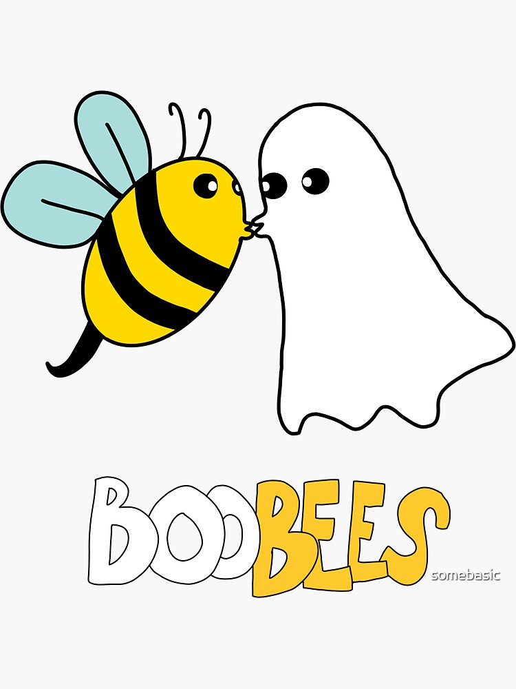 "Boo Bees Kissing Couple Funny" Sticker for Sale by somebasic | Redbubble