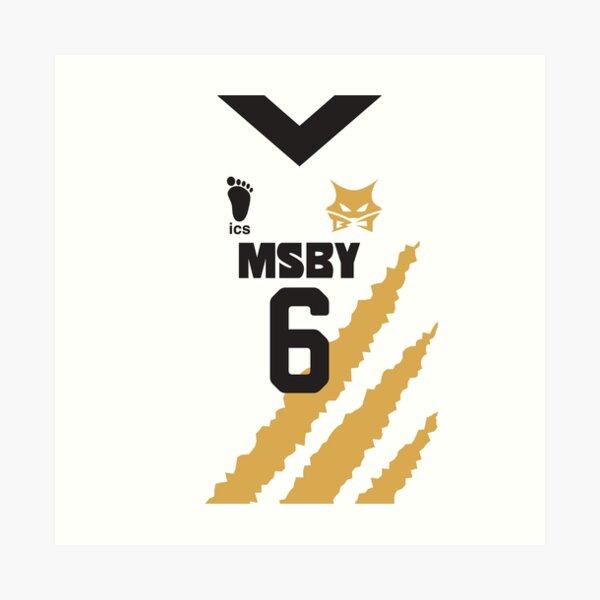 "Shion Inunaki Jersey Number 6 MSBY Black Jackals Haikyuu Jersey Team ...