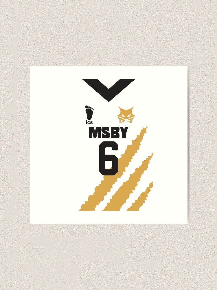 "Shion Inunaki Jersey Number 6 MSBY Black Jackals Haikyuu Jersey Team ...