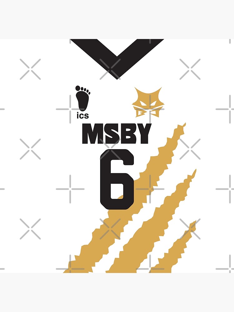 "Shion Inunaki Jersey Number 6 MSBY Black Jackals Haikyuu Jersey Team ...