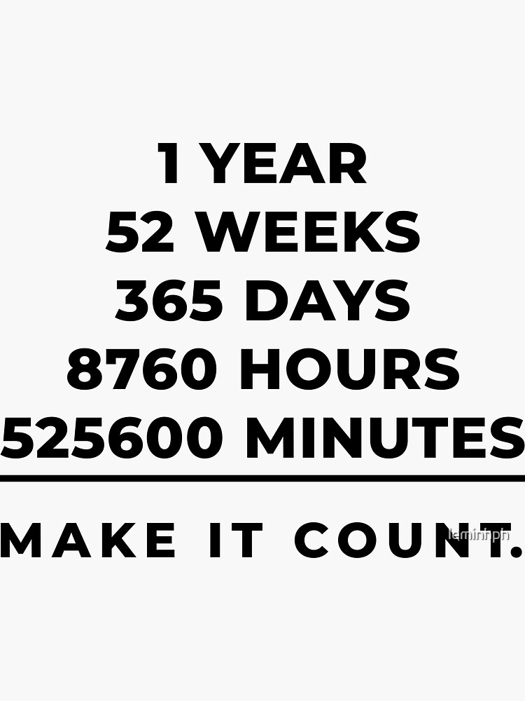 "One Year Motivation Illustration" Sticker for Sale by leminhph | Redbubble