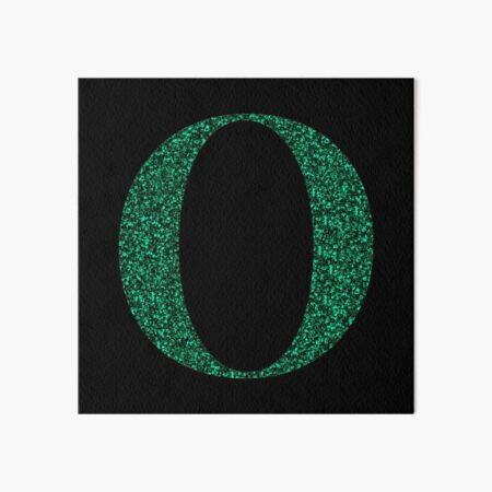 "Letter O Emerald Dark Green Glitter Effect Alphabet" Art Board Print ...