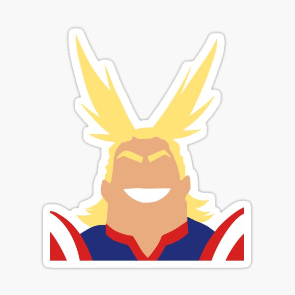 "Toshinori Yagi - All Might" Sticker for Sale by Lucykolbe | Redbubble